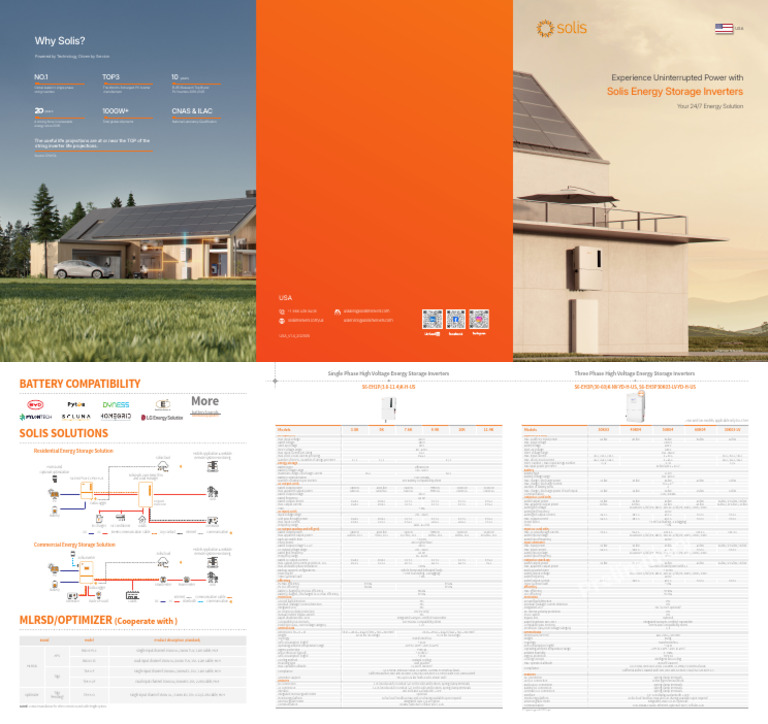 Solis Product Line Foldout-Energy Storage Inverters V1,4 202505 | PDF ...
