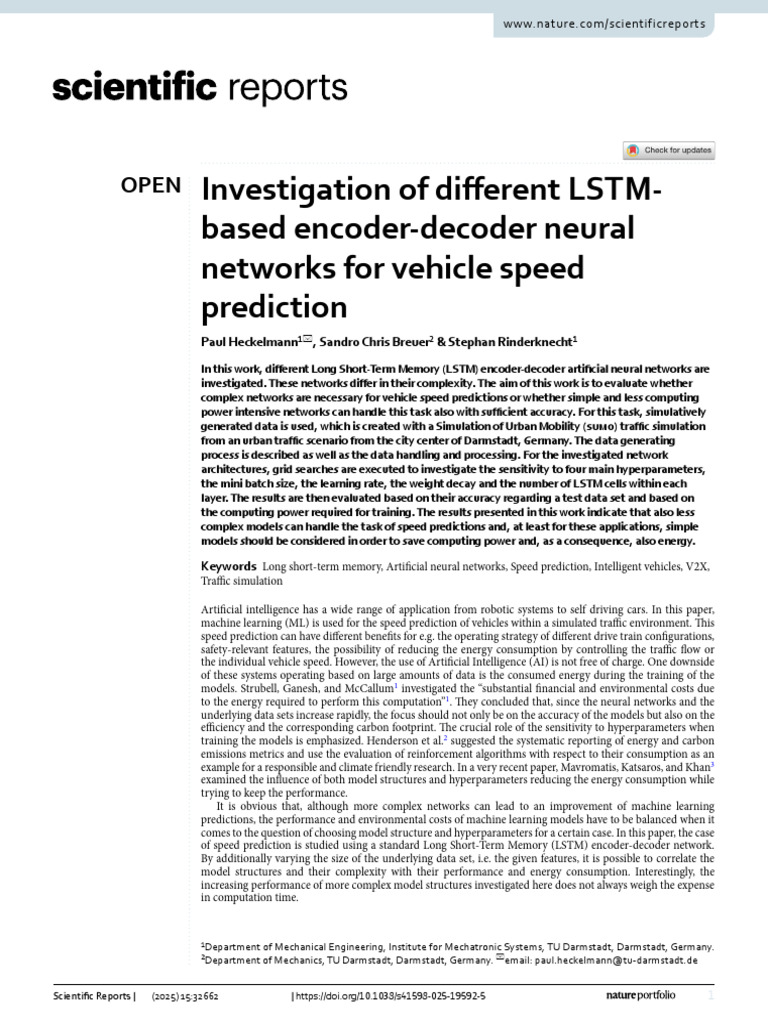 Investigation of Different LSTMbased Encoder-Decoder Neural Networks ...