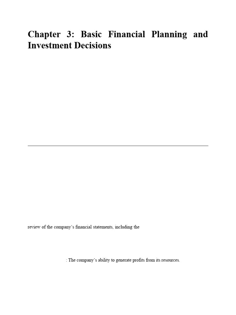 Chapter 3 Financial Analysis | PDF | Income Statement | Return On Equity