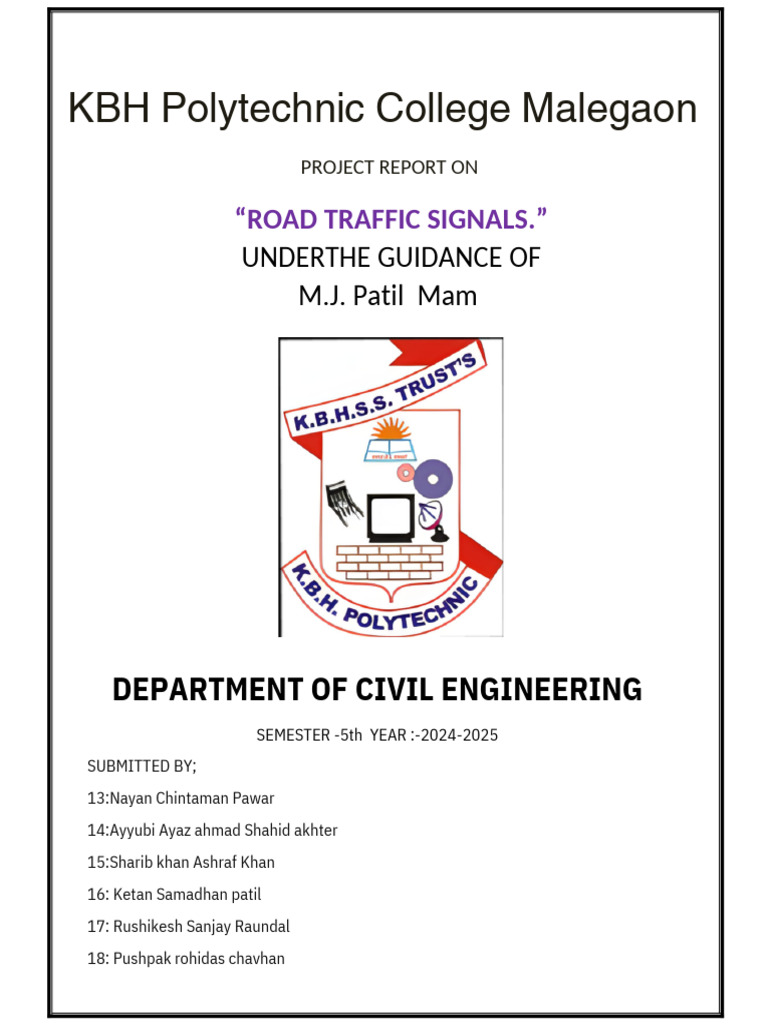 615738898-Traffic-Micro-Project - PDF 20251011 110531 0000 | PDF | Traffic Light | Traffic
