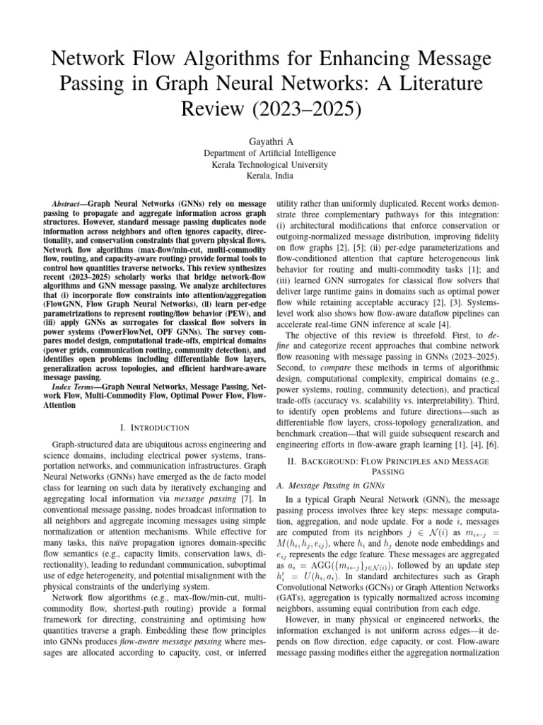 Network Flow Algorithms For Enhancing Message Passing in Graph Neural ...