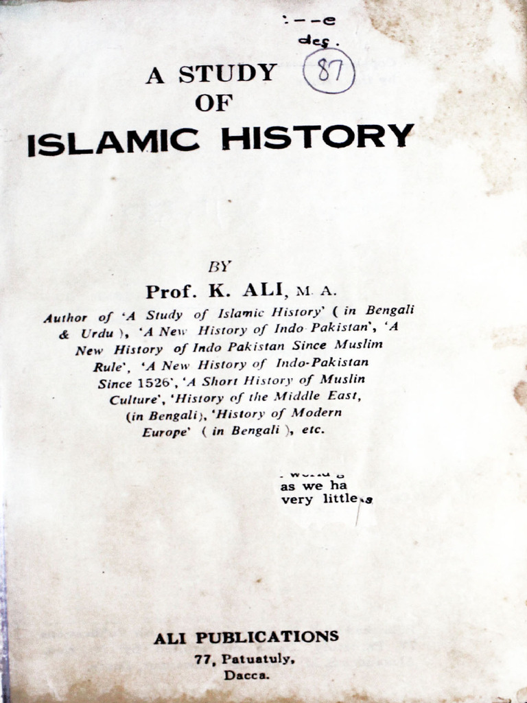 A Study of Islamic History | PDF