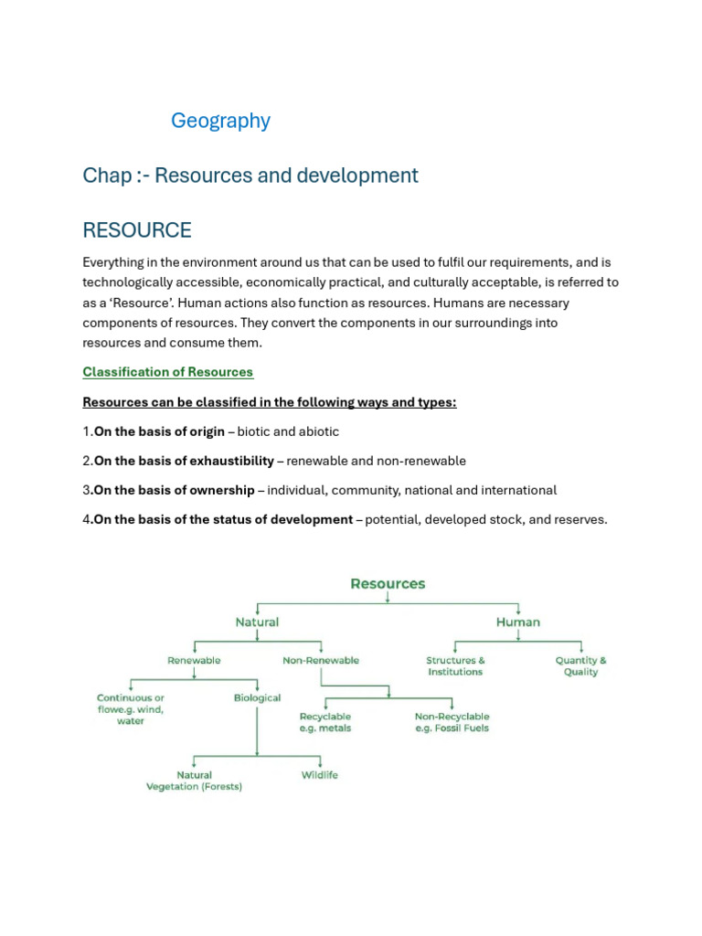 Resource and Development Class 10th | PDF | Soil | Erosion