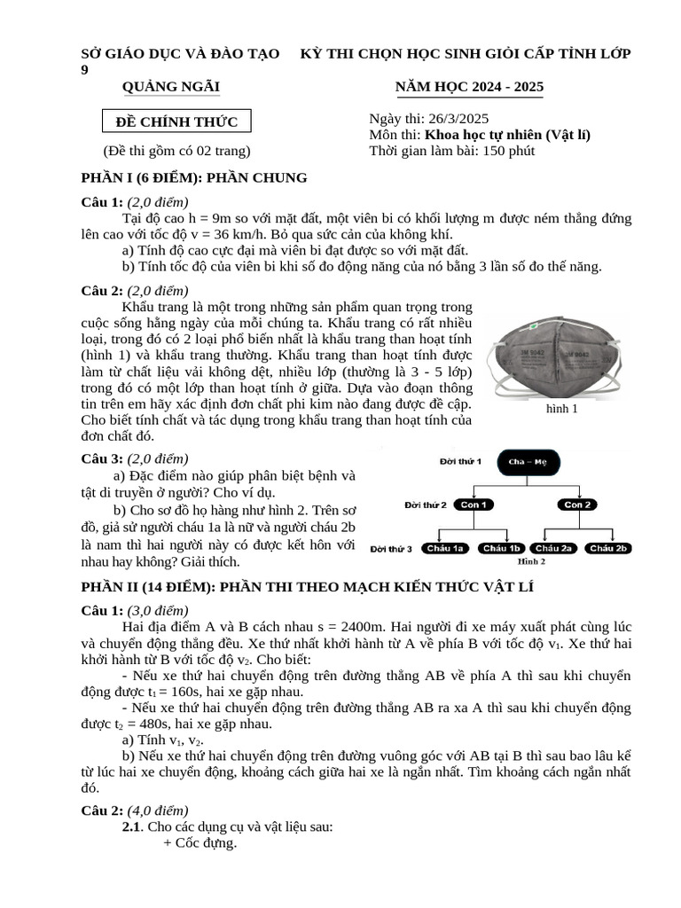 De Chinh Thuc Vat Ly 2425 | PDF
