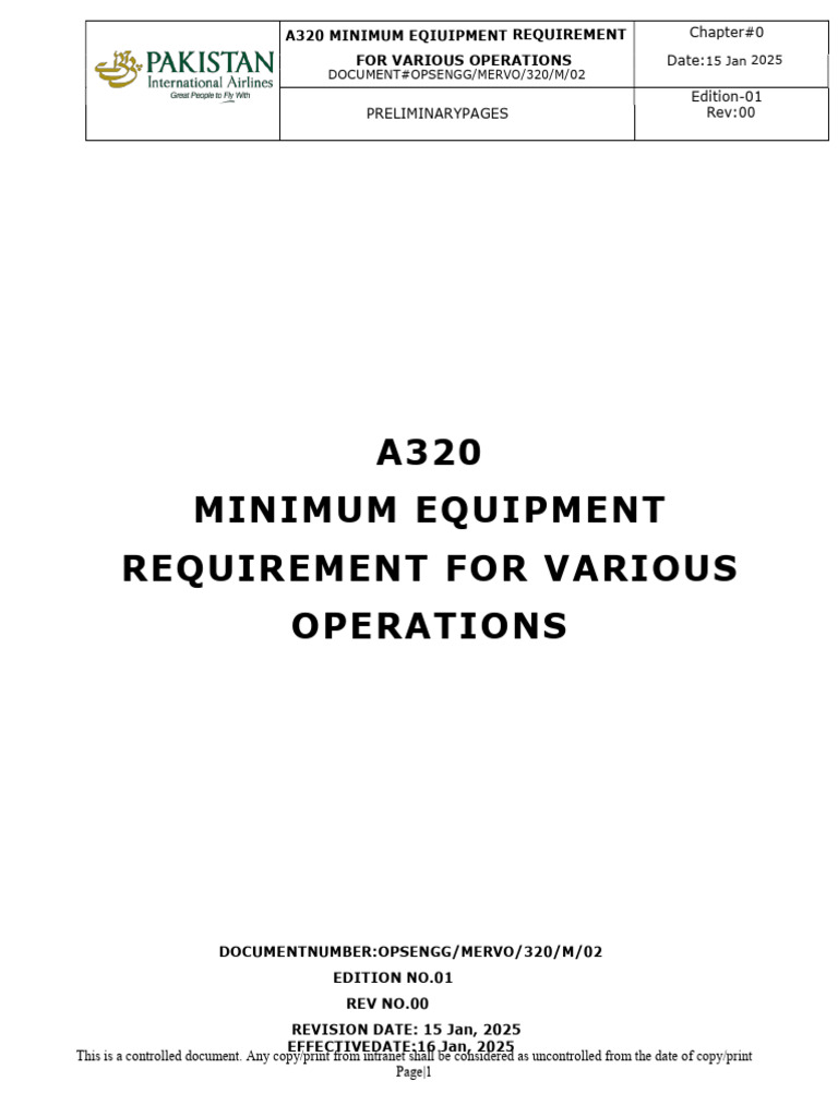 A320 Minimum Equipment Requirements Guide | PDF | Avionics | Aircraft