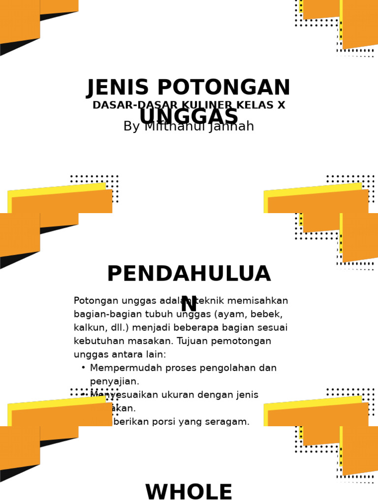 Potongan Unggas | PDF