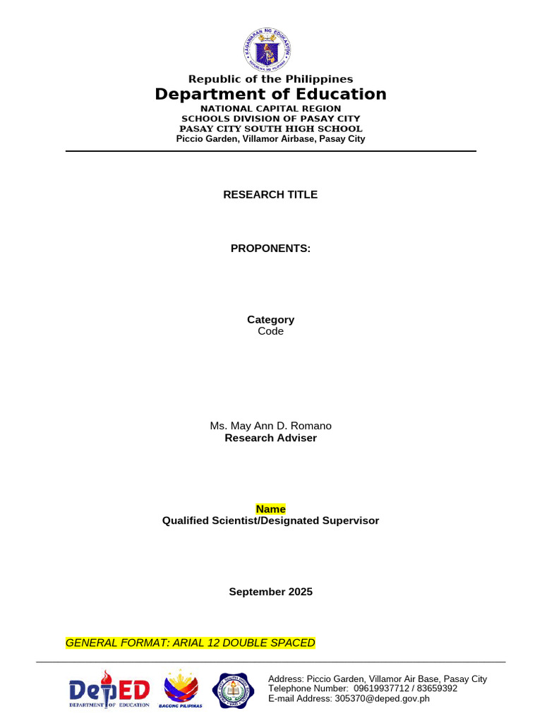 Life Physical Science Imrad | PDF | Statistics | Hypothesis