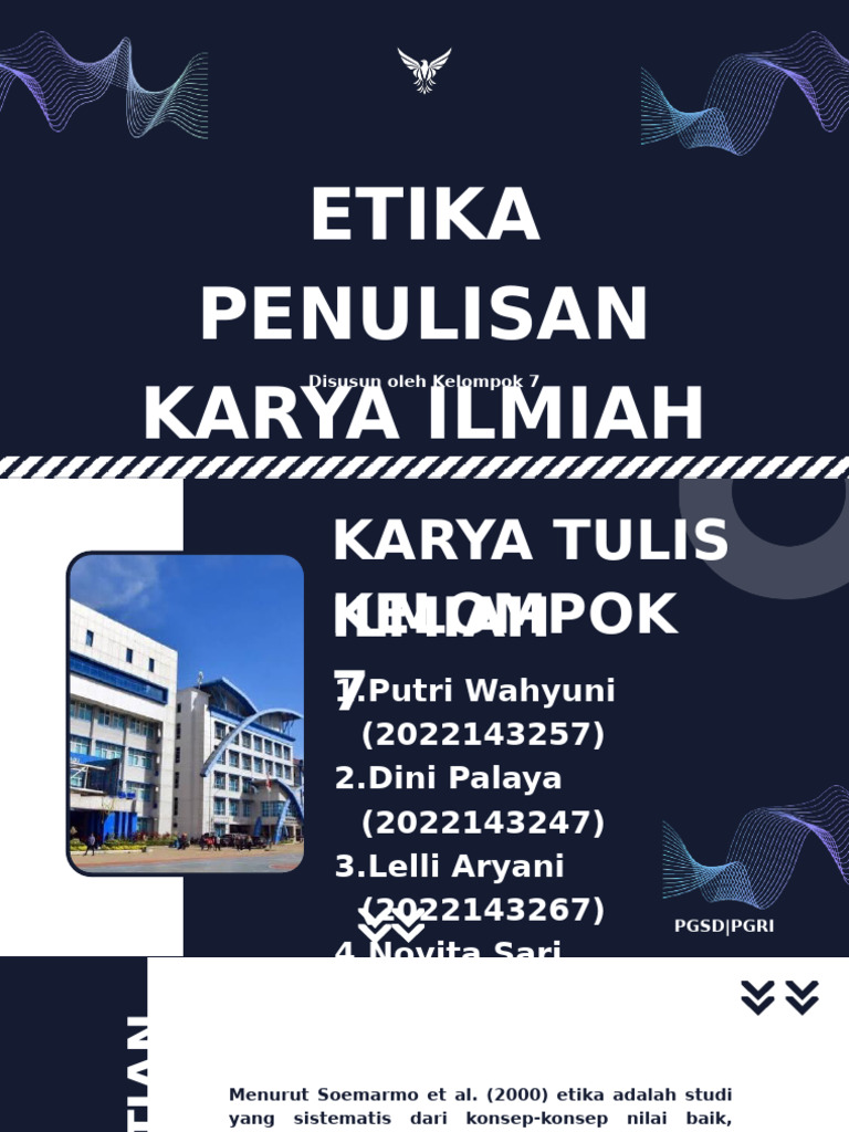Kelompok 7 Etika Penulisan Karya Ilmiah | PDF