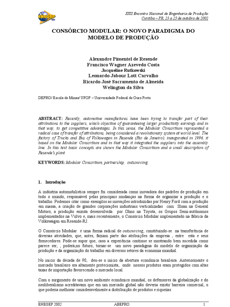 Consorcio Modular | PDF | Indústrias | Qualidade (negócios)