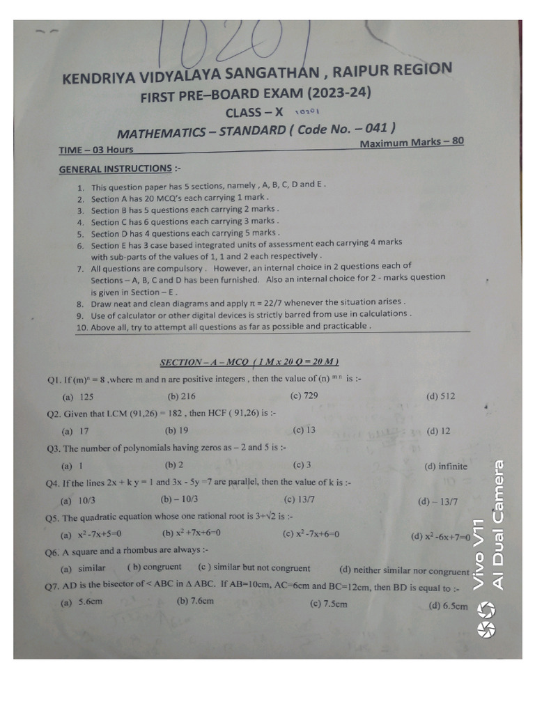 Maths Per Board - 1 | PDF