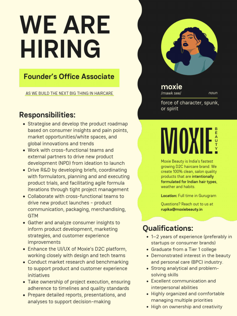 Moxie Beauty - Founder's Office Associate | PDF | Cognition | Human ...