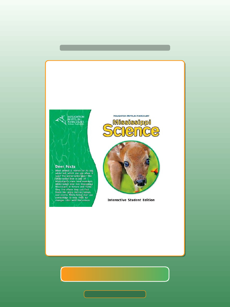 Mississippi Science Grade 1 Interactive Student Edition Ebook and ...