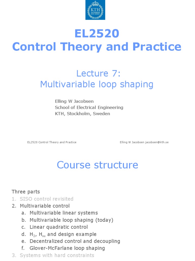 Multi Variable Loop Shaping | PDF | Control Theory | Cybernetics