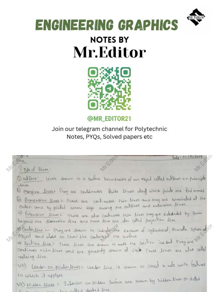 EG (1st Sem) Full Notes by MR - Editor | PDF