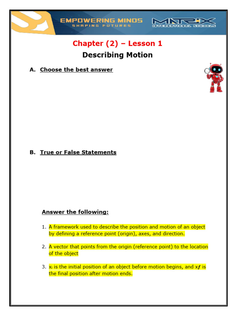 Understanding Motion: Key Concepts | PDF