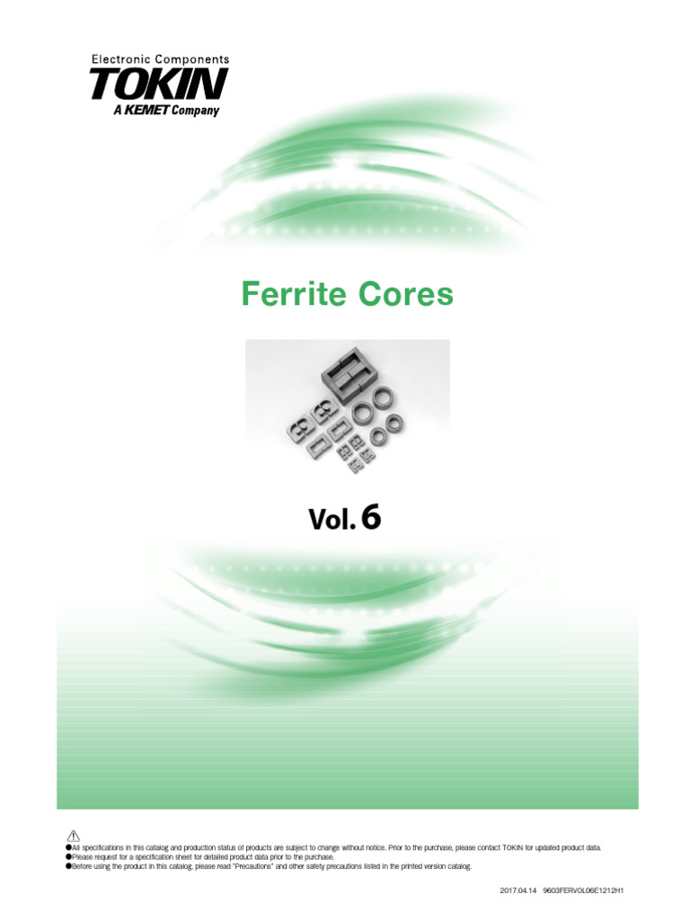 Ferrite Core | PDF | Inductor | Inductance
