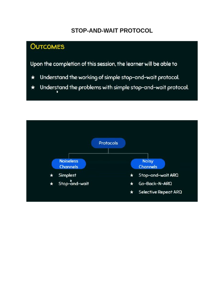 Stop and Wait Protocol Class | PDF