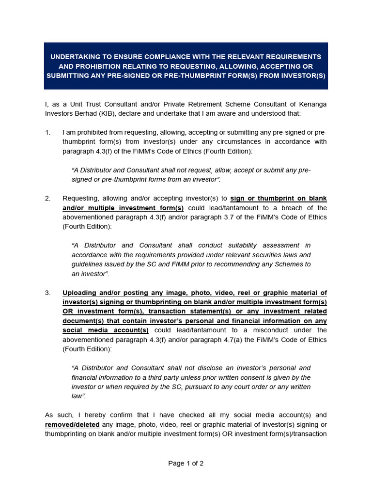 Undertaking by UTC PRSC - Pre-Signed | PDF | Justice | Crime & Violence