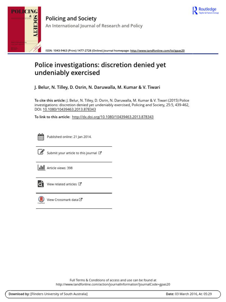 Belur Et Al. - 2015 - Police Investigations Discretion Denied Yet Unden ...