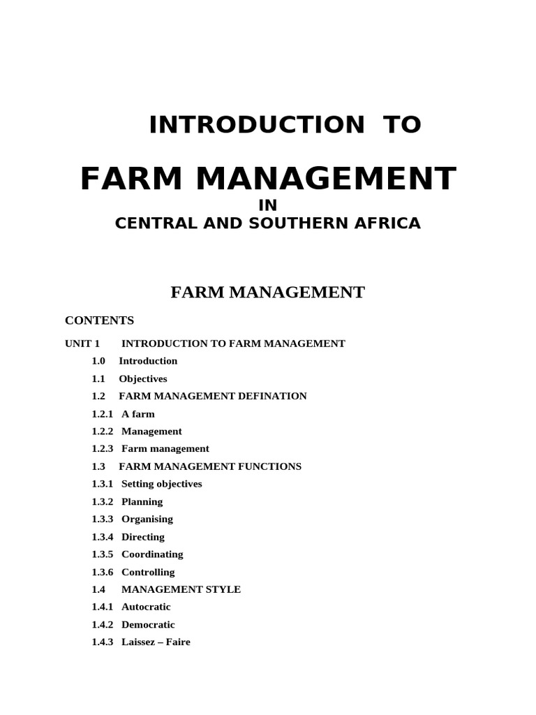 Farm Management | PDF | Agriculture | Labour Economics
