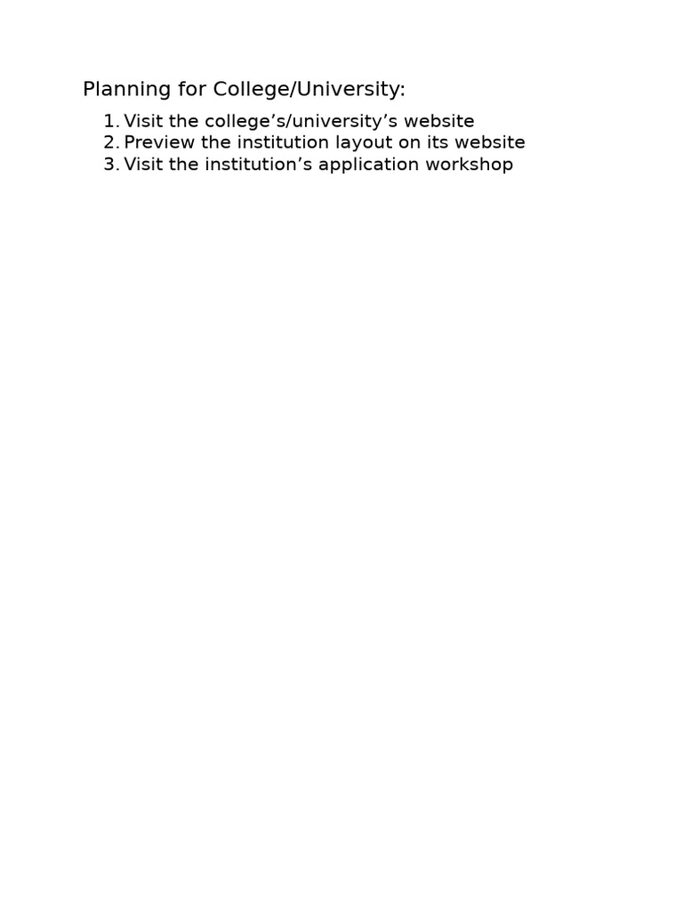 Planning For College | PDF