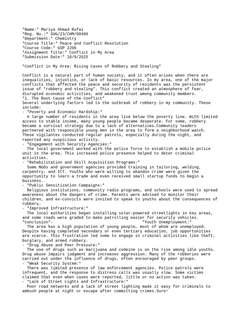 Name - Mariya a-WPS Office | PDF | Crimes | Crime & Violence