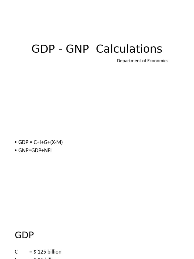 Econ Grade 10 GDP GNP | PDF