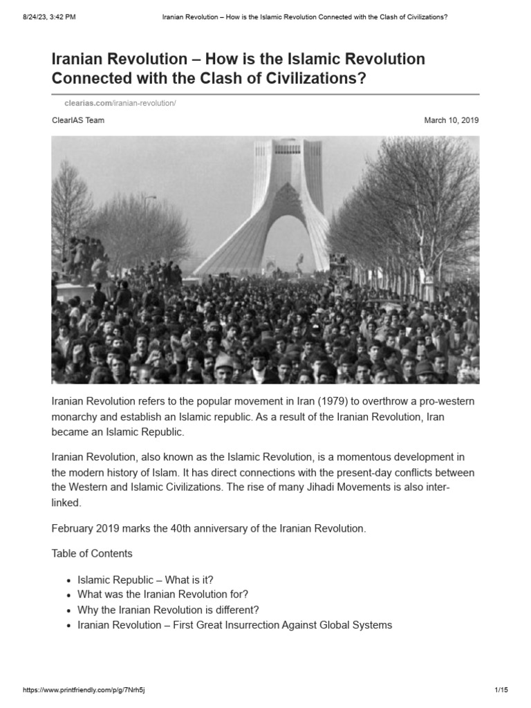 Iranian Revolution - How Is The Islamic Revolution Connected With The ...