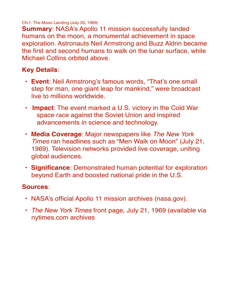 Inside Apollo 11: Moon Landing Highlights | PDF