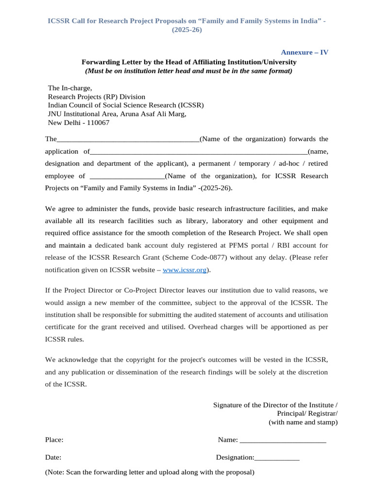 FFSI Forwarding Letter 2025-26-0 | PDF | Government