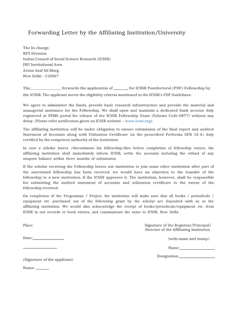Forwarding Letter | PDF