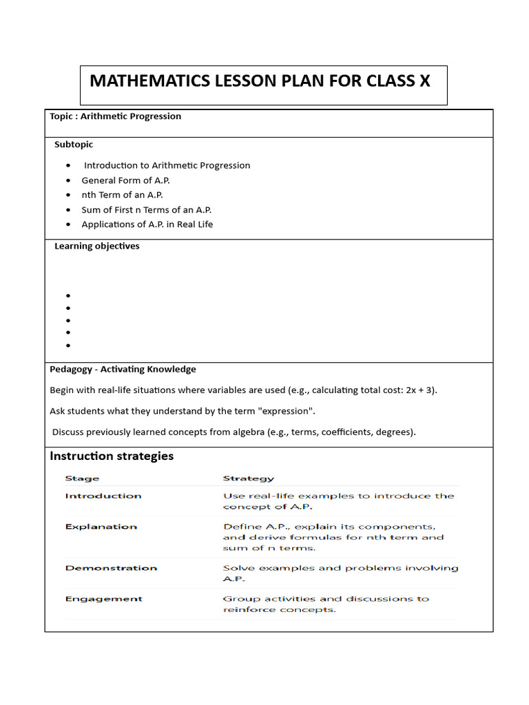 Real-Life Applications of A.P. | PDF