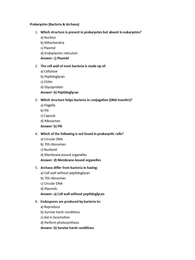 QB Prokaryotes, Virus and Fungus | PDF | Prokaryote | Bacteria