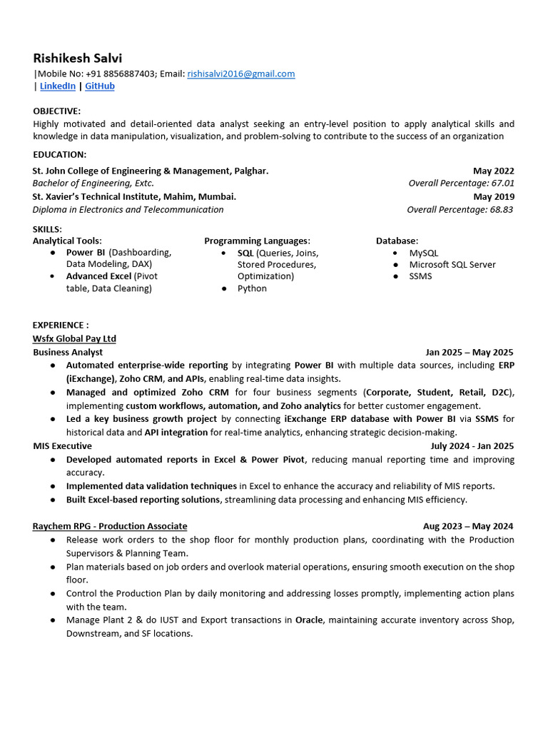 Rishikesh Dataanalyst DataEngineer | PDF | Databases | Microsoft Sql Server