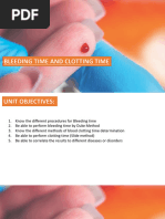 Bleeding and Clotting Time Tests Explained | PDF | Bleeding | Vertebrates