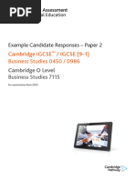 Edexcel IGCSE Business Exemplar Answers | PDF | Profit (Economics)