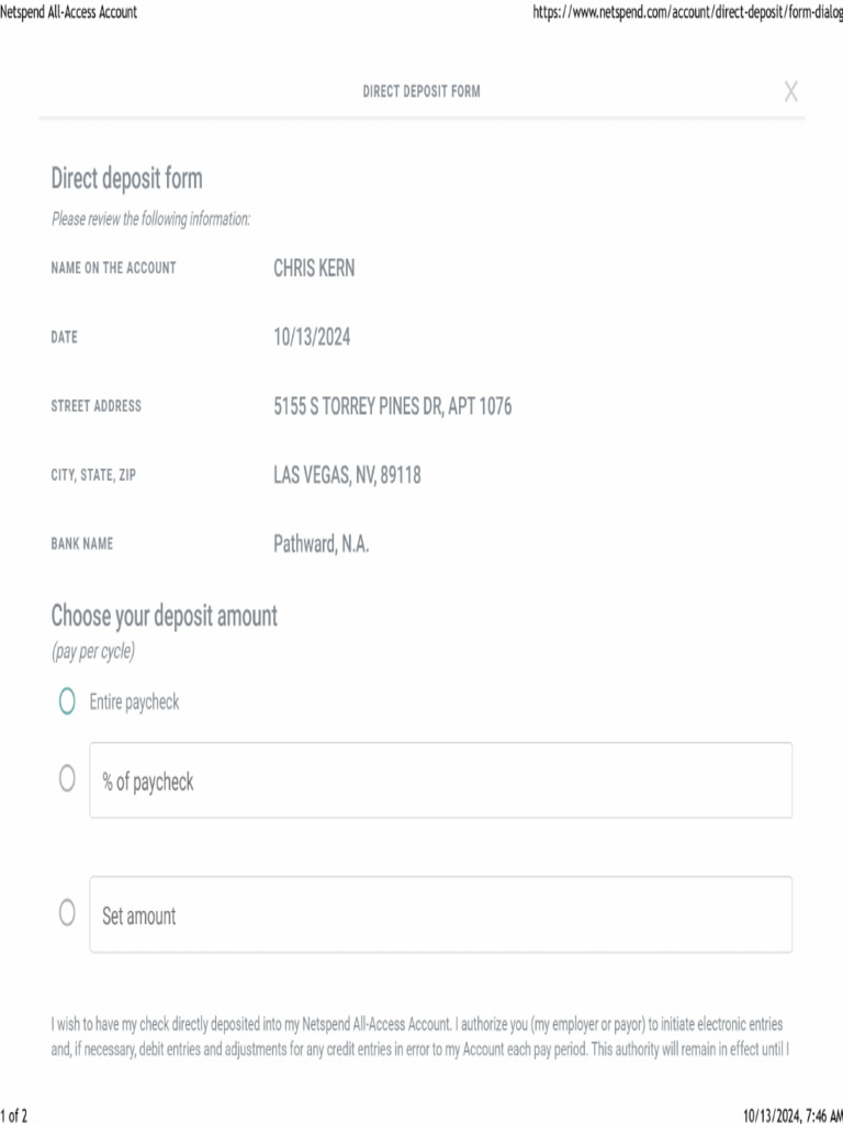 Netspend All-Access Account | PDF