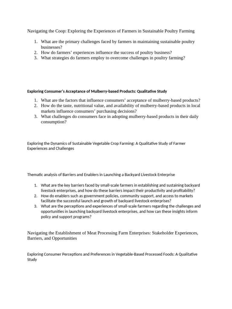 Farm Based Research | PDF
