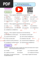 Forming Expressions Answers | PDF