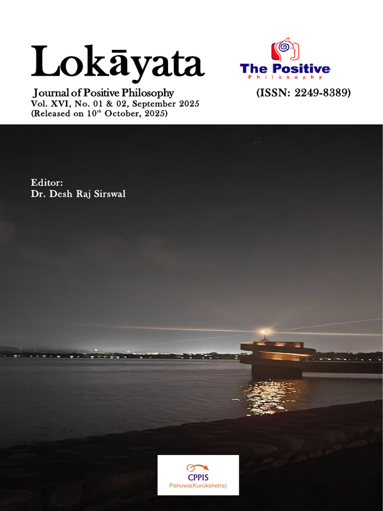 Lokayata: Journal of Positive Philosophy, Vol. XVI, No. 01 ( March 2025 ...