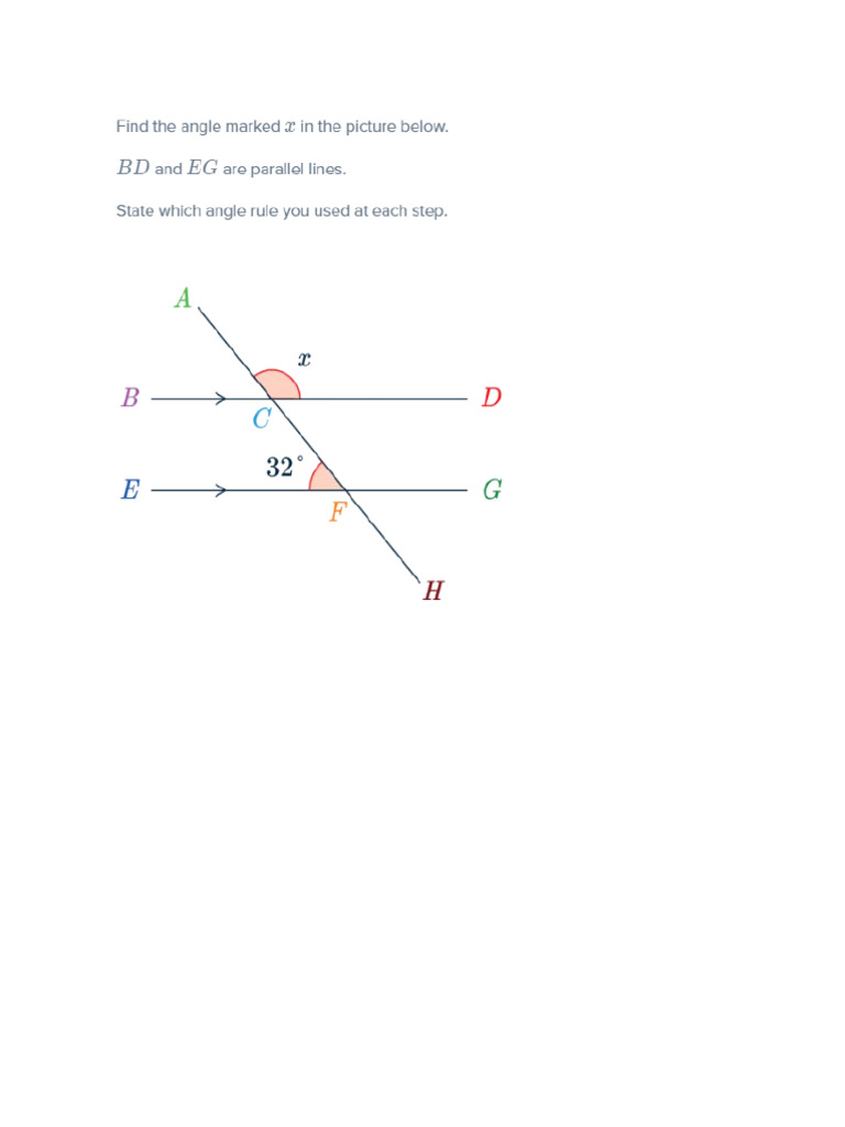 2nd Session HW - Parallel Lines Angles | PDF