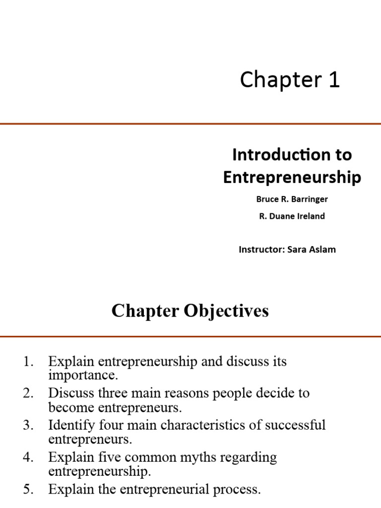 Introduction to Entrepreneurship Concepts | PDF | Entrepreneurship ...