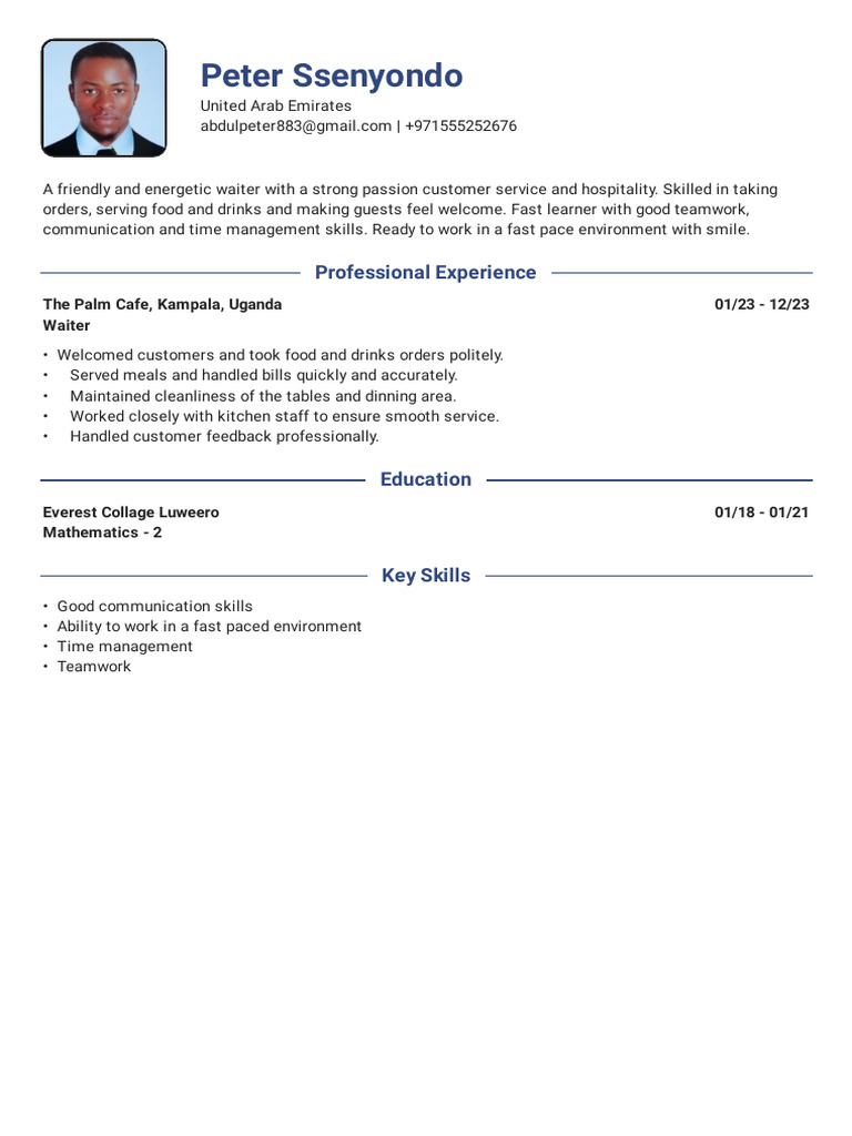 Peter Ssenyondo - Resume | PDF