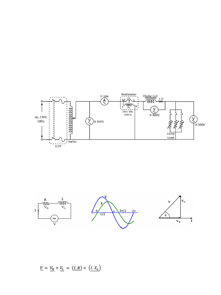 Experiment 2 RL RC Series AC Circuit | PDF | Ac Power | Inductor