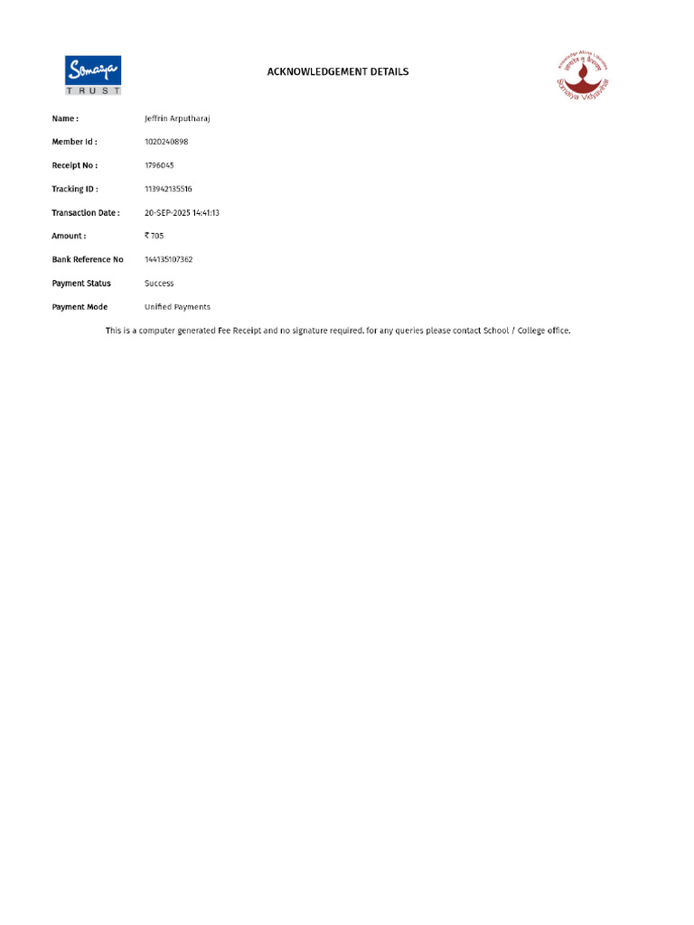 Acknowledgement Pdf