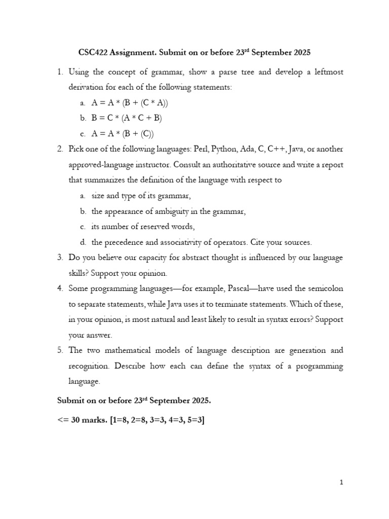 CSC422 2025 - Quiz | PDF