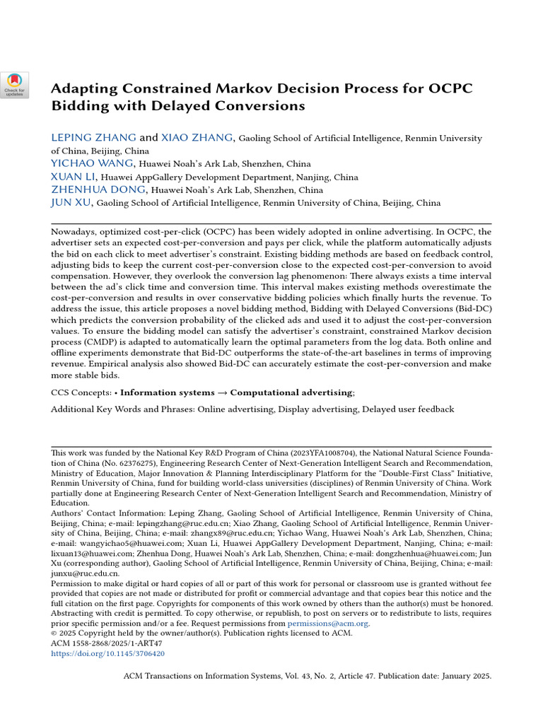 24-Tis-Adapting Constrained Markov Decision Process For OCPC Bidding ...