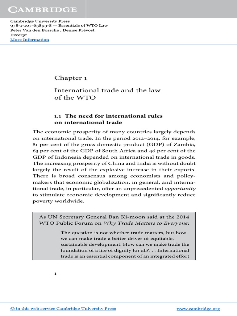 Essentials of WTO Law Overview | PDF | World Trade Organization ...