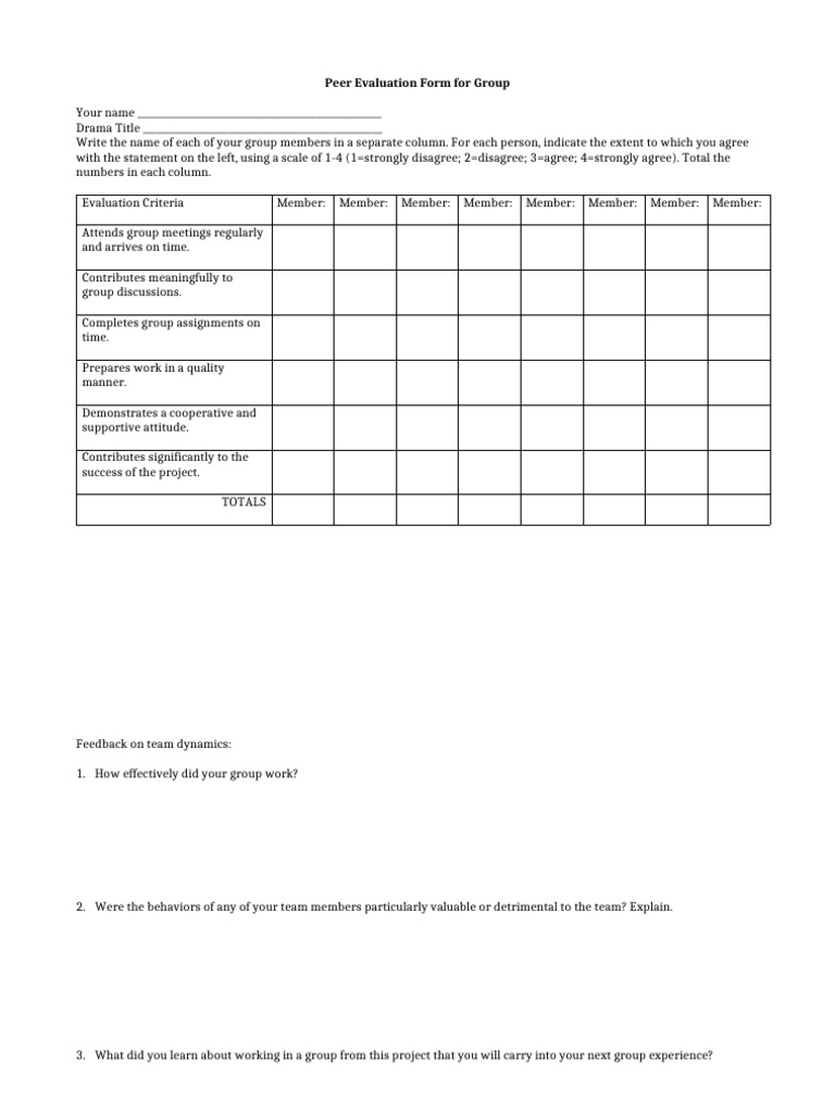 Peer Evaluation Documentary | PDF