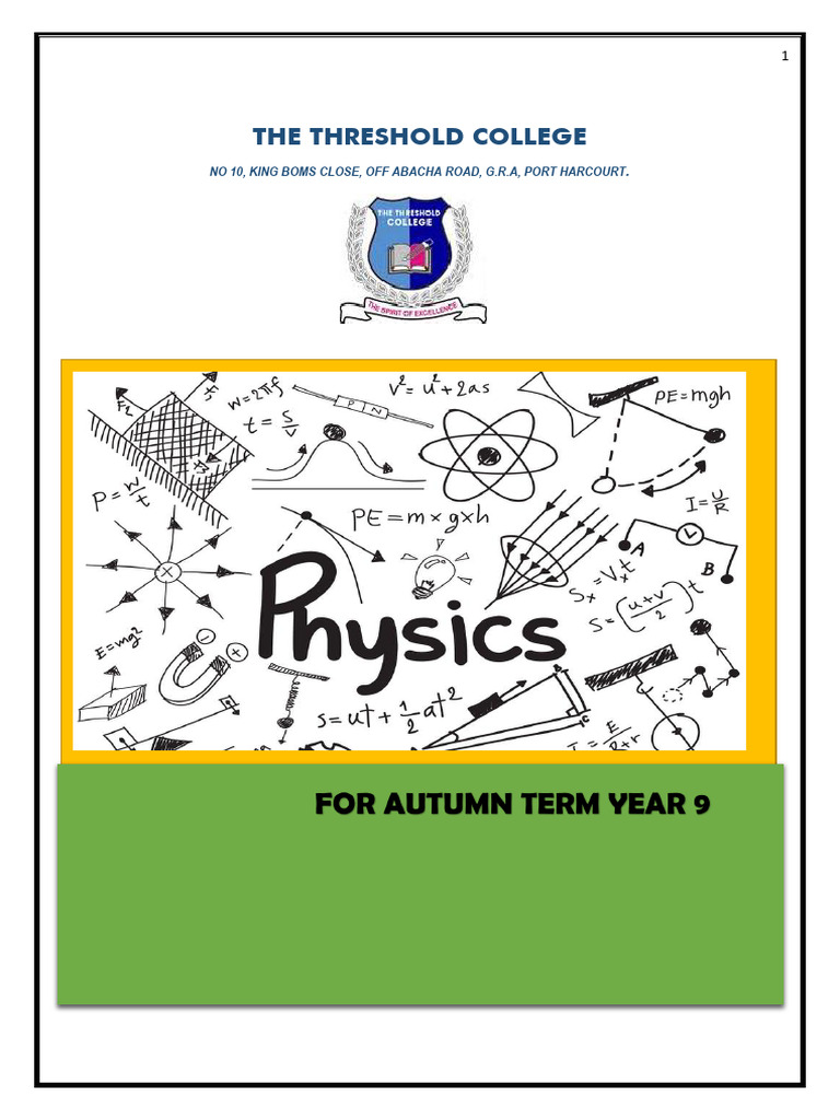 Year 9 Physics Scheme: Electrostatics & Electricity | PDF | Electric ...